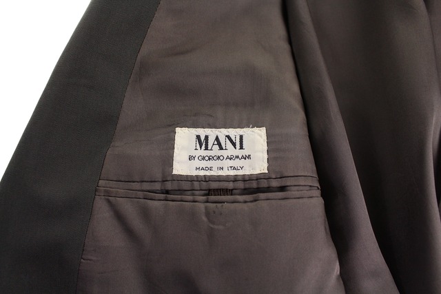 【OTSU】1980's vintage MANI by GIORGIO ARMANI double tailored jacket made in ITALY -10125- | cv