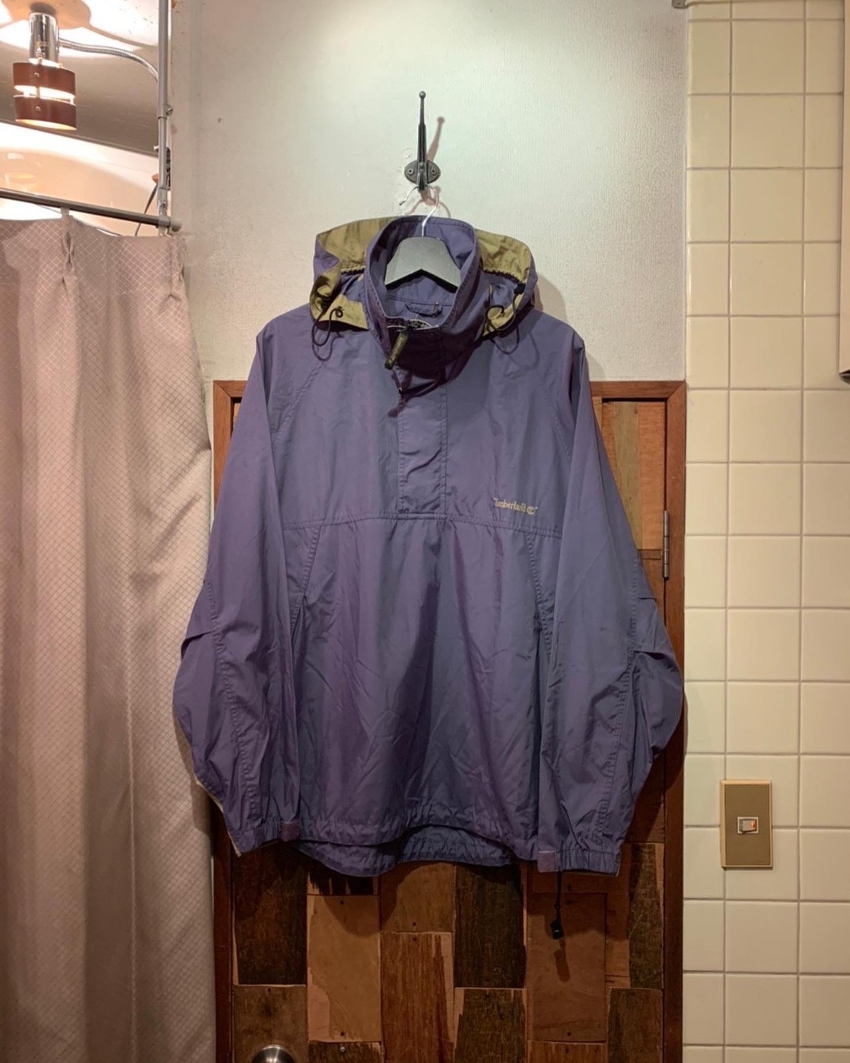 “Timberland” 90's smoke purple nylon anorak parka | LAUGH