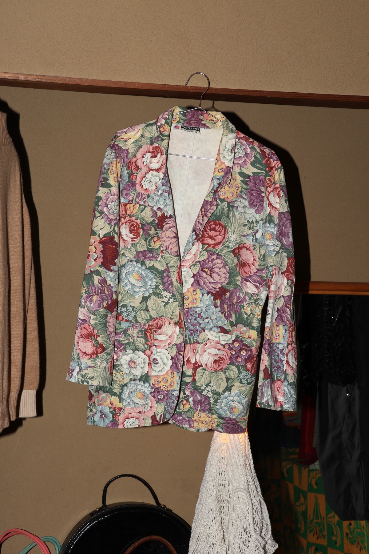 80s flower pattern cotton jacket | 森崎洋品店