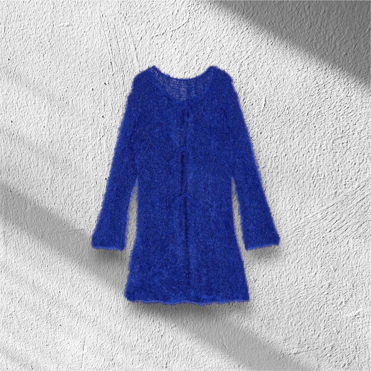 【AMERI(Ladies)】UND 2WAY RAME HAND KNIT TOP ブルー | CLOAK&CO EC STORE