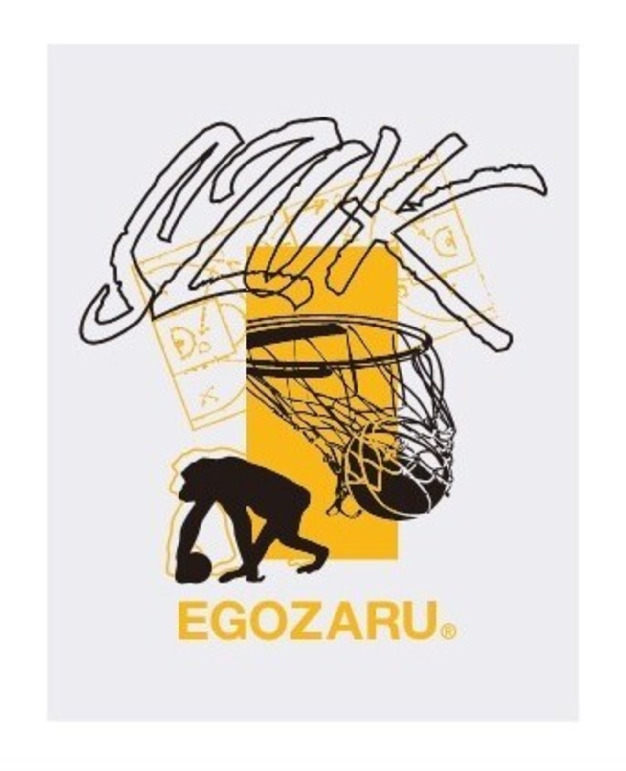 県協会オリジナルTシャツ TYPE-B EGOZARU 長袖 | 静岡県バスケ協会オンラインショップ