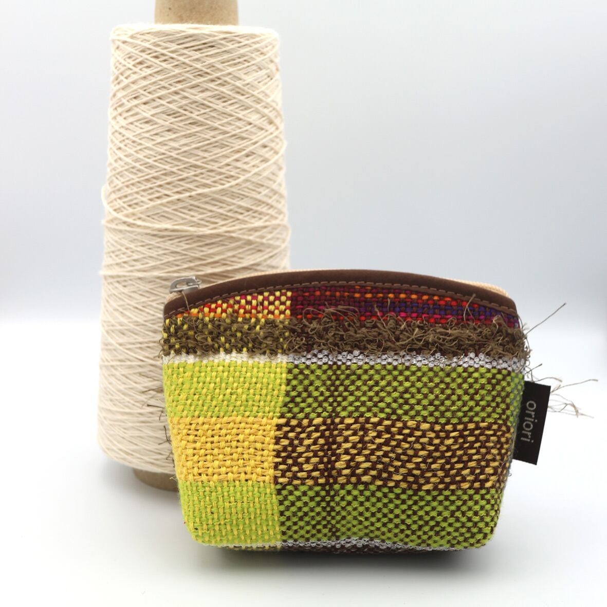 OPENキャンペーン送料無料！！＊＊【 oriori人気No.1 ミニポーチ】2個セット [ モスグリーン＆赤茶千鳥 ] | oriori WEB SHOP