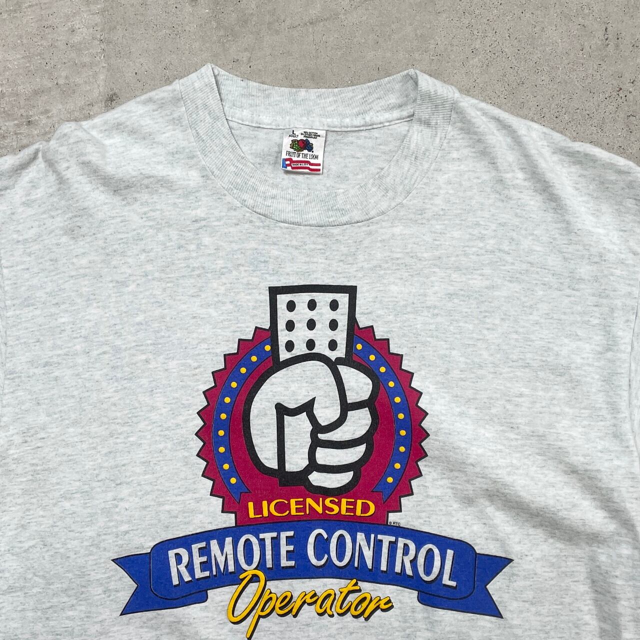 90年代 USA製 REMOTE CONTROL Operator アドバタイジングプリント Tシャツ メンズL 古着 90s シングル ...
