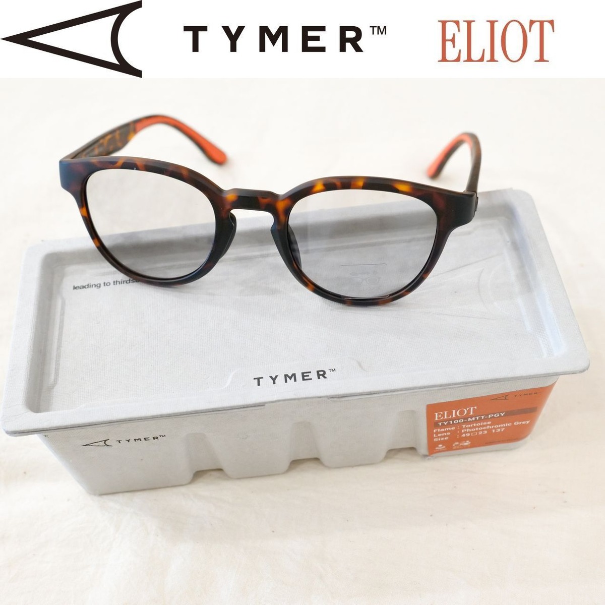 TYMER "ELIOT" Tortoise/Photochromic Grey（調光レンズ) TY100-MTT-PGY タイマー ...