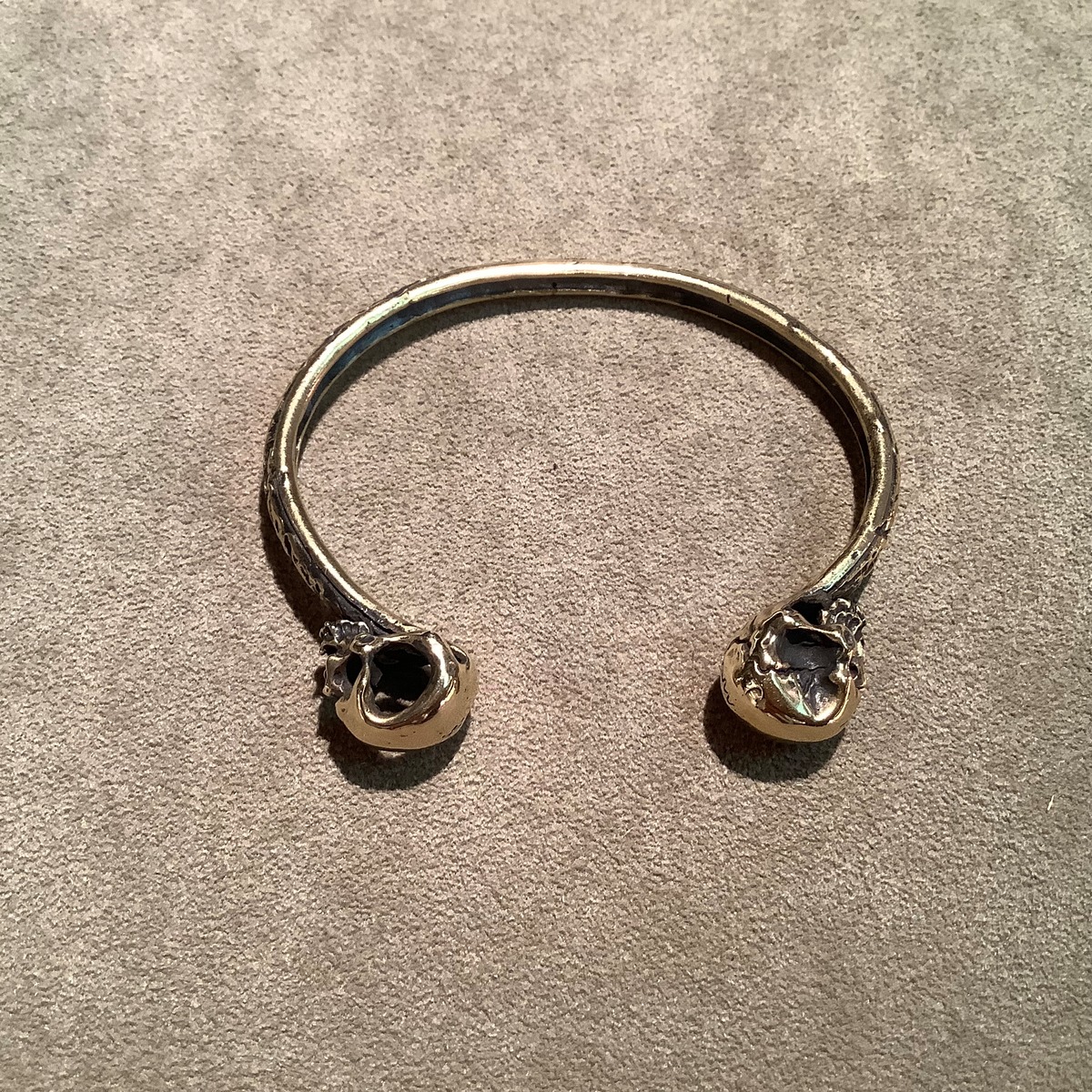 double skull bangle/brass Blanking Period Jewelry | FirstOrderJewelry ...