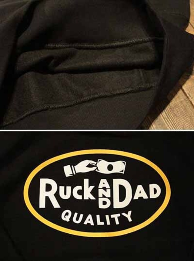 【Ruck and Dad】 "OVAL"HOODED SWEAT BLACK 当店オリジナル (ラックアンドダッド) Cannon Ball ...