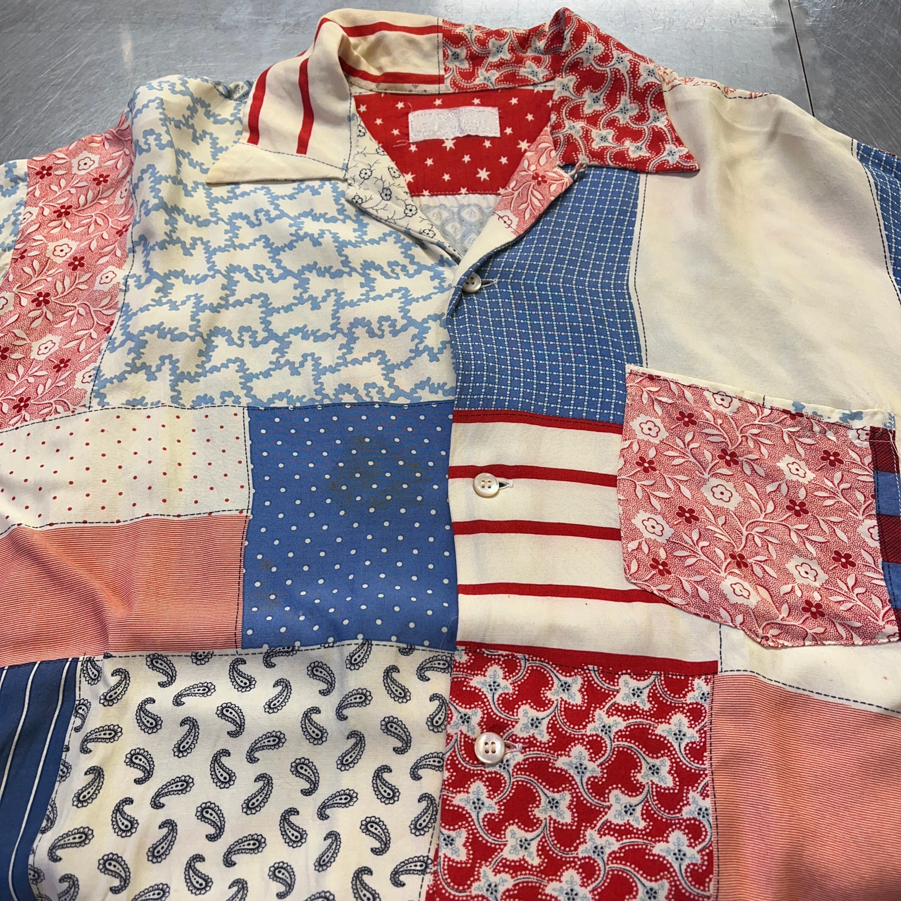 HOLLYWOOD RANCH MARKET RAYON SHIRT PATCHWORK PRINT | safarionline