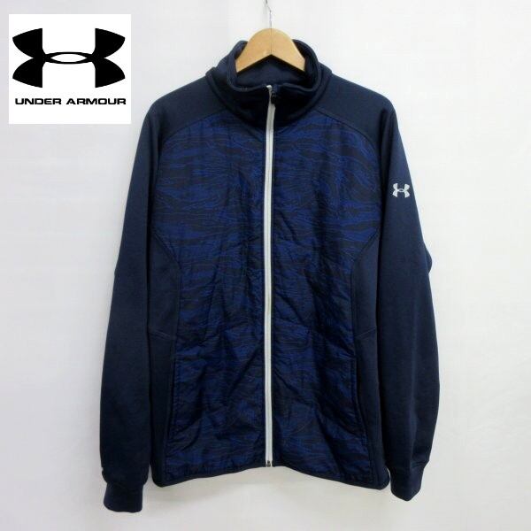 UNDER ARMOUR/アンダーアーマー/アウター/中綿ジップアップジャケット/防寒/ロゴ刺繍/大きいサイズ/XL/ブルー×ネイビー他 ...