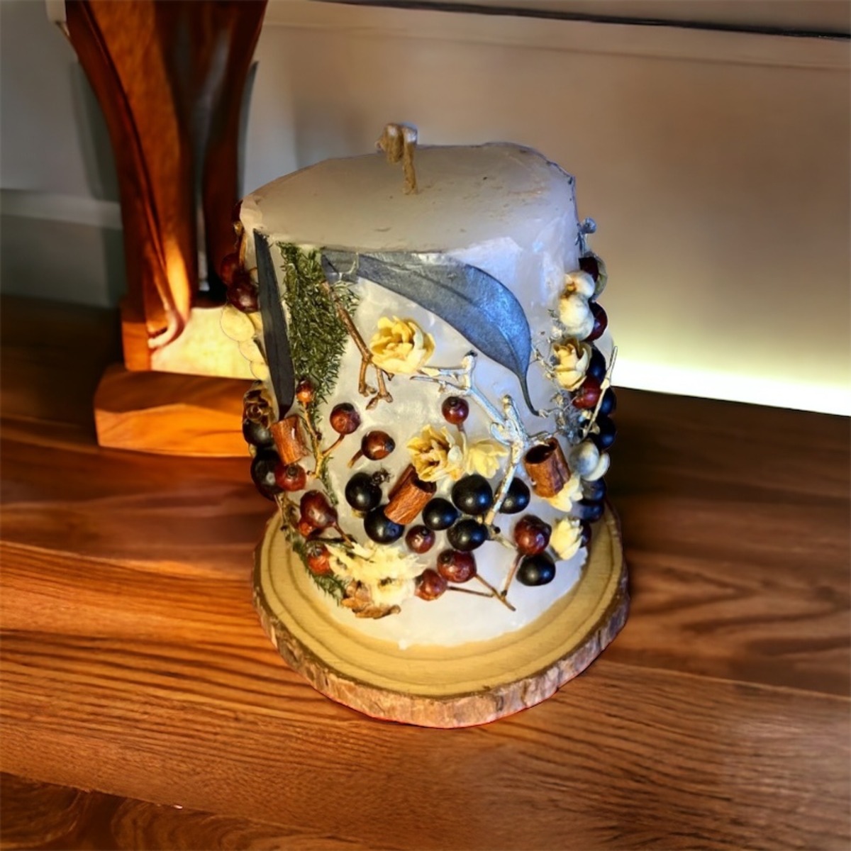 nuts & leaf ナチュラルキャンドル 木の実のキャンドル サンダルウッドの香りサンダルウッド | candle_baruru