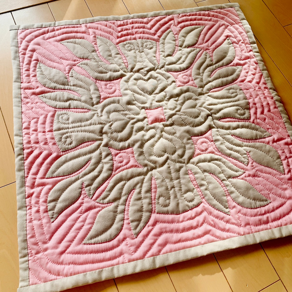 original pattern § Ipu 45×45cm | Hawaiian Quilt Holo i mua