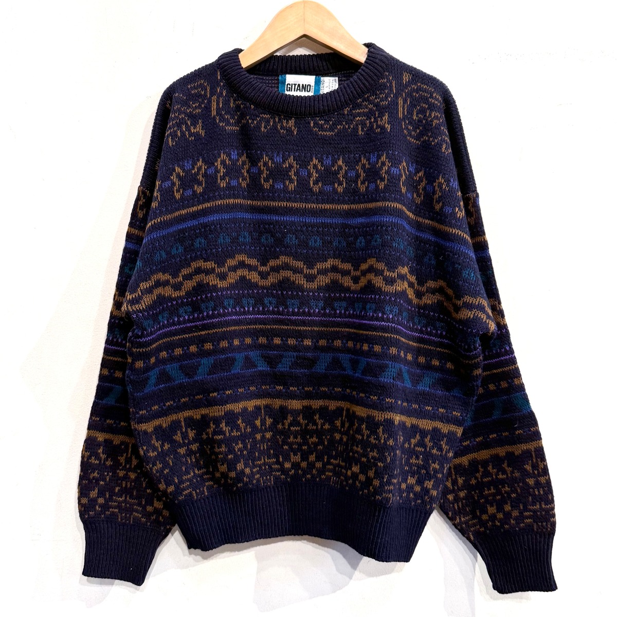 1990's GITANO design acrylic knit | gilet antiques / gilet flagship