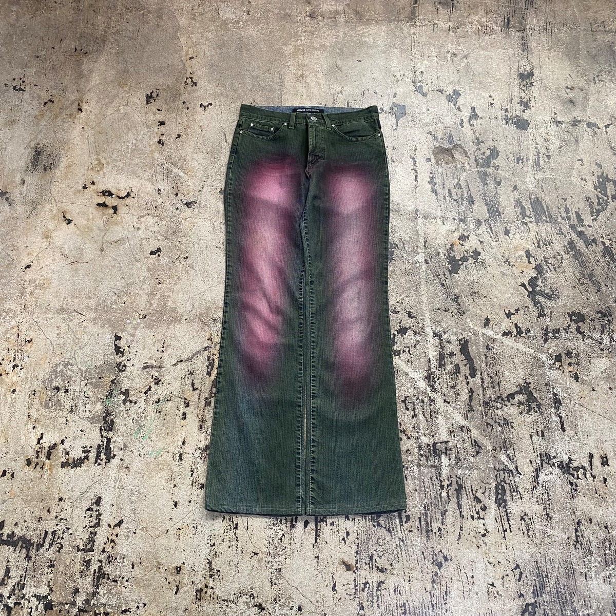 VERSACE JEANS SPRAY COLOR FLARE PANTS | GALAXIES