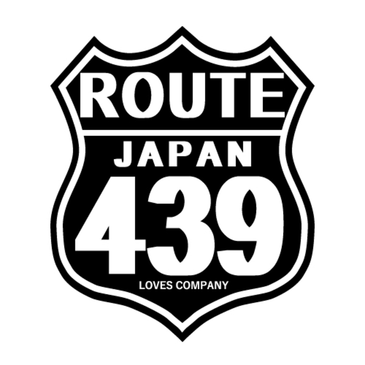 国道標識USタイプ（ROUTE）ステッカー 439号線（ブラック） | LOVES COMPANY SHOP