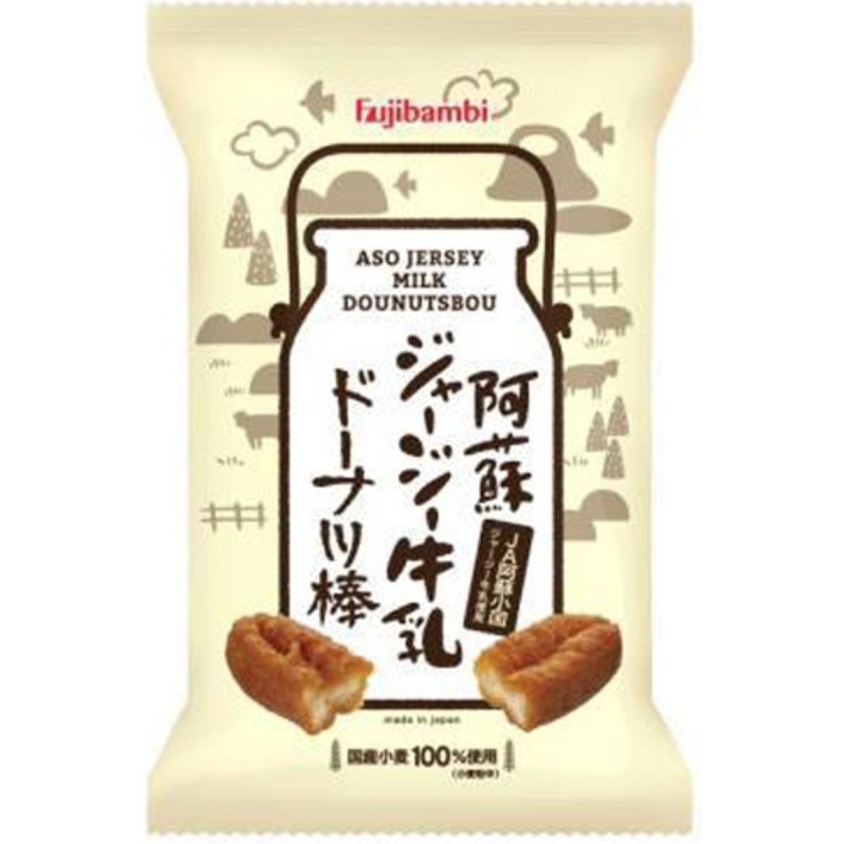 フジバンビ 阿蘇ジャージー牛乳ドーナツ棒 8本 ×12 【全国送料無料】(一部地域除く) | dagasiyasan