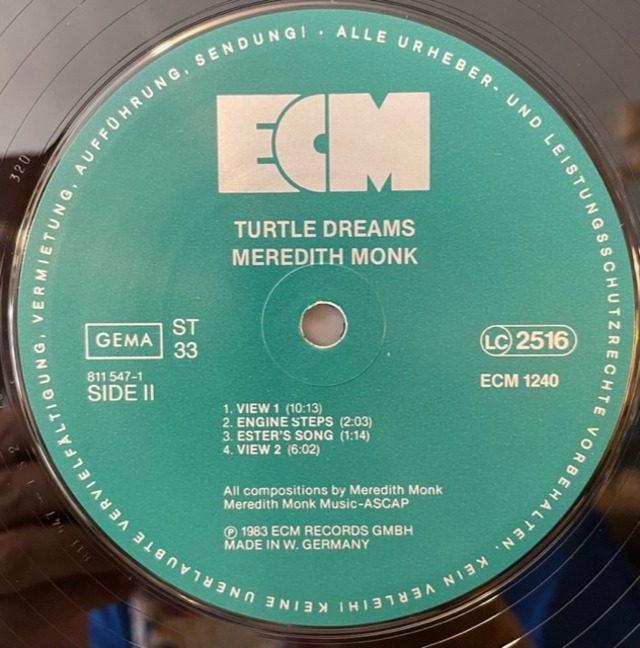 Meredith Monk "Turtle Dreams" LP | EAD RECORD