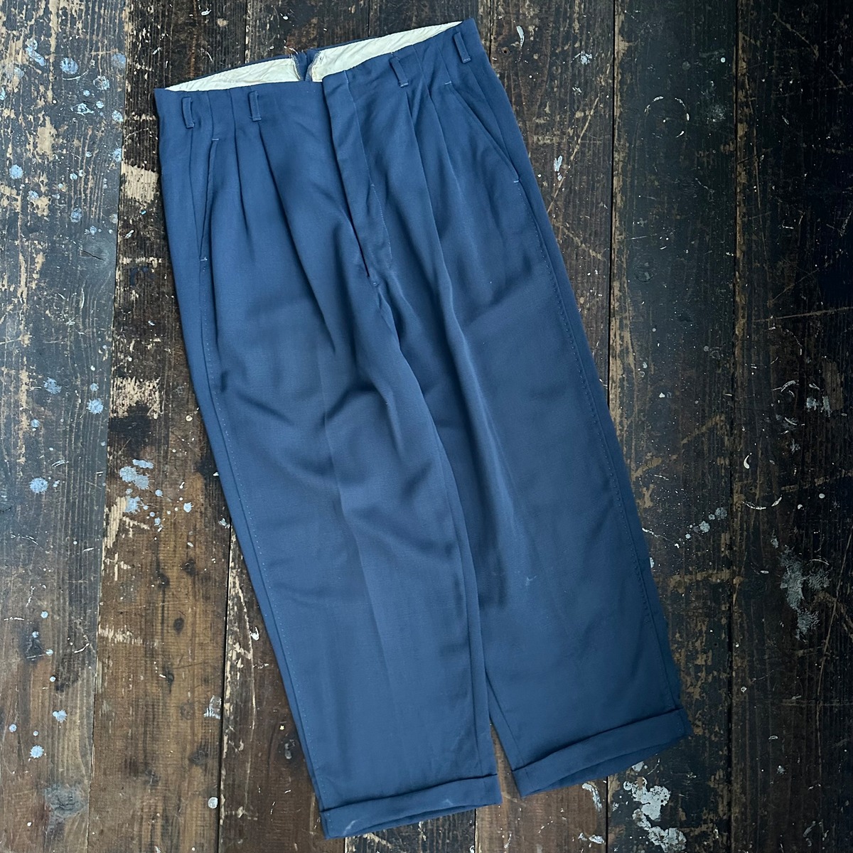 50s rayon gabardine slacks | Wezen vintage&used clothing