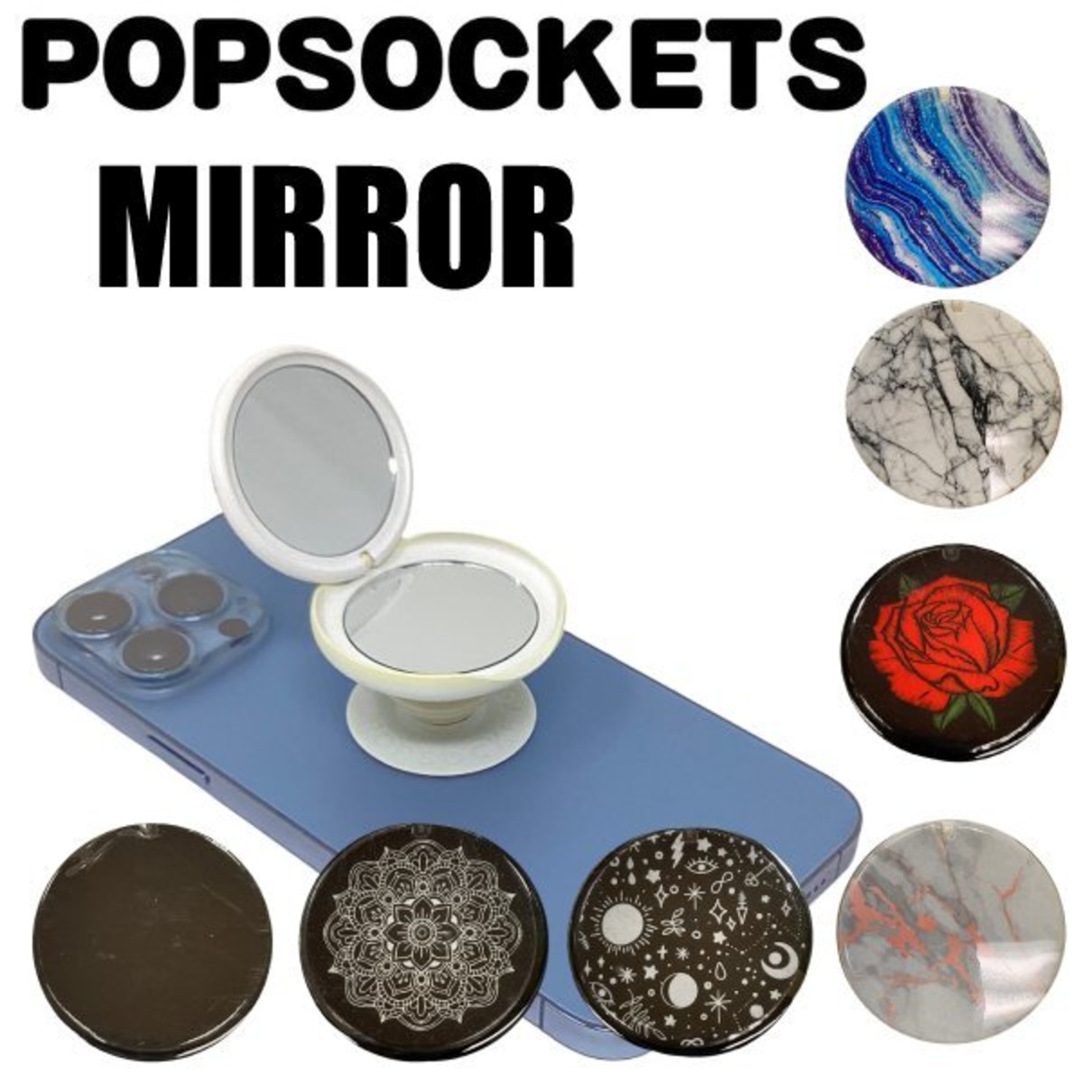 POPSOCKETS ポップソケッツ ミラー付き POPGRIP ポップグリップ 落下防止 スマホスタンド | OnlineストアBOSS ...