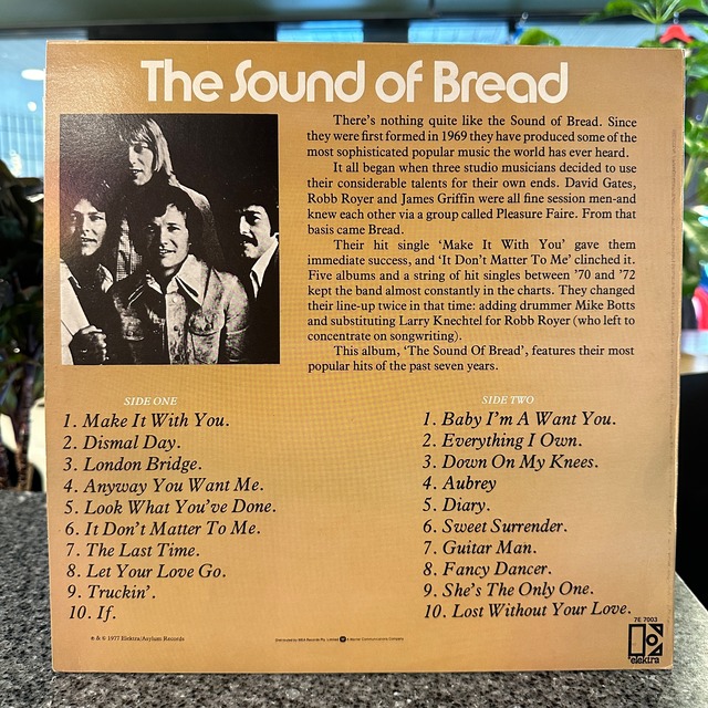 【LP】BREAD/The Sound Of Bread - Their 20 Finest Songs | SORC 中古アナログレコード専門店