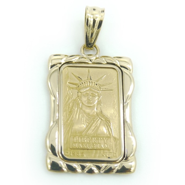 K24/K18 5gリバティコイン ペンダントネックレス 24金 インゴット ネックレストップ Y02950 | 大和屋質店 前橋三俣店
