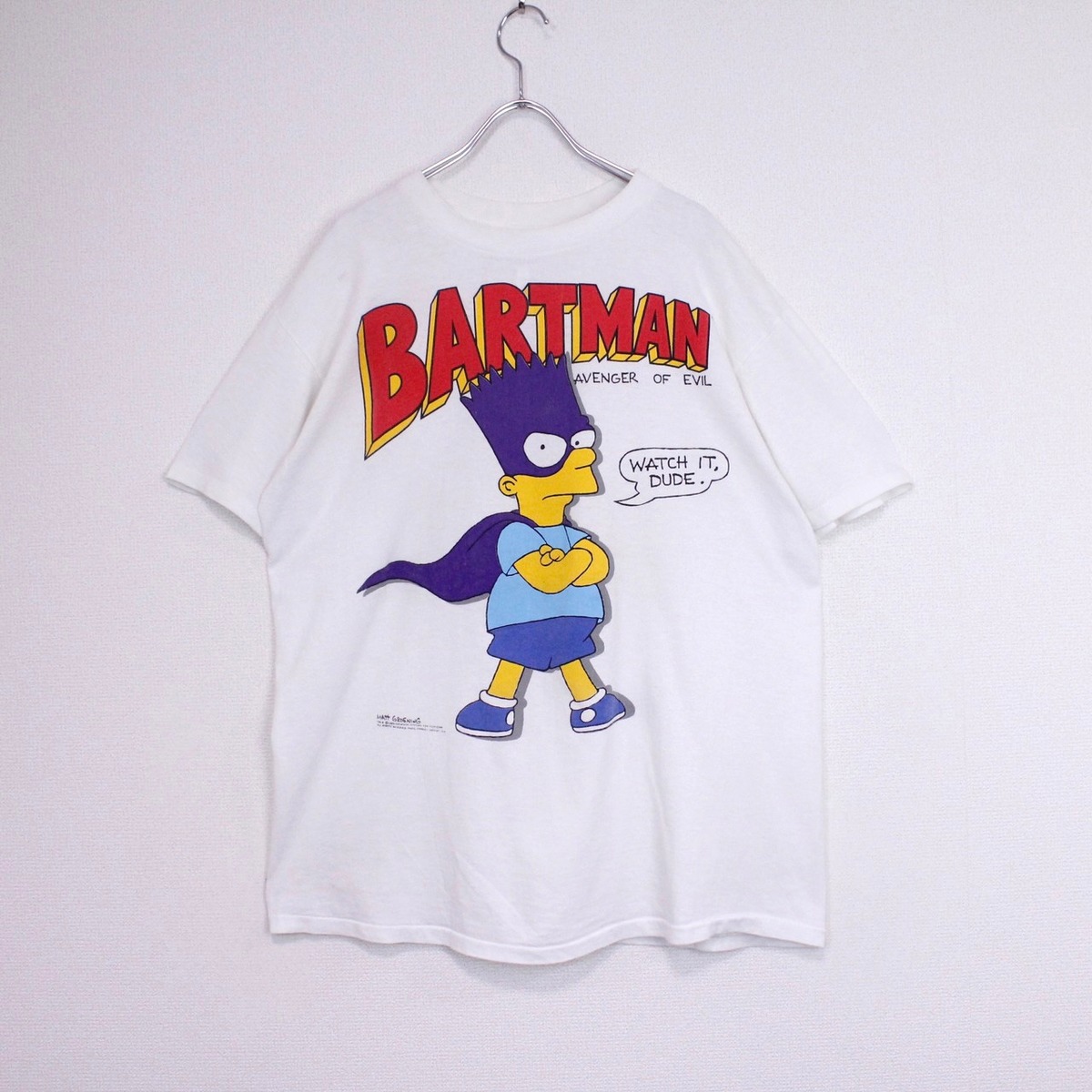 【act2】"The Simpsons" 80's "BARTMAN" Print Design Vintage Loose T-Shirts ...