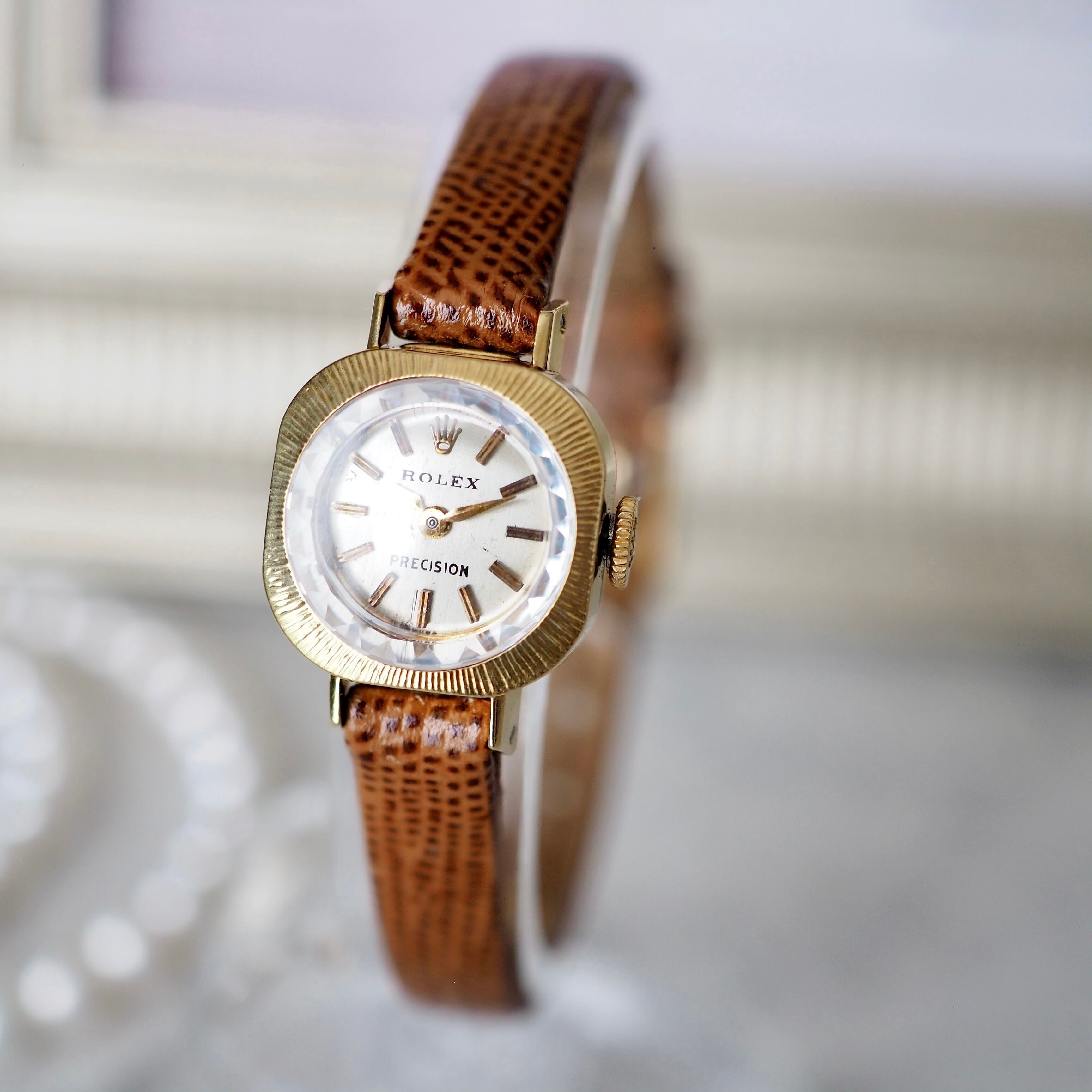 OH済 ︎ ROLEX ロレックス K18YG カットガラス アンティーク時計 | Plumage