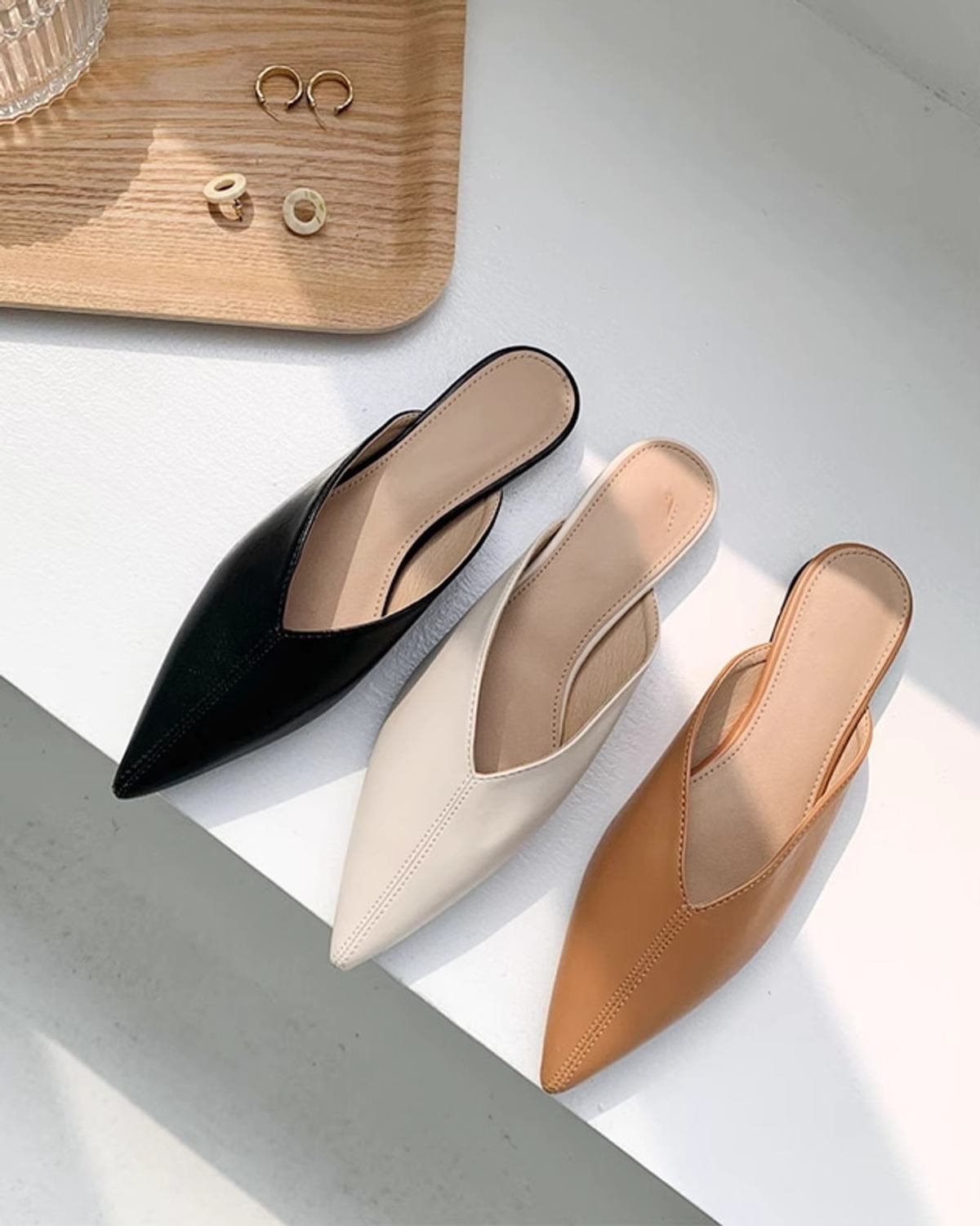 Pointed toe flat Mules T20210 | látur