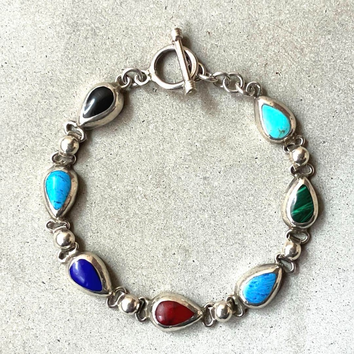 メキシコ製 MEXICO ヴィンテージ GEMSTONE ブレスレット 925 | unune