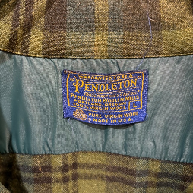 70s PENDLETON Wool Open Collar Shirt USA製 | VOSTOK