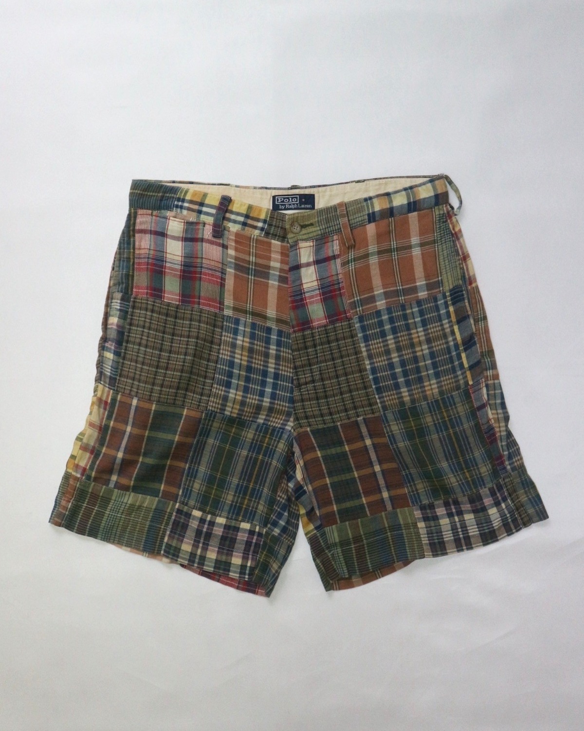 Polo Ralph Lauren Madras Patchwork Shorts 90s | umber_clothing