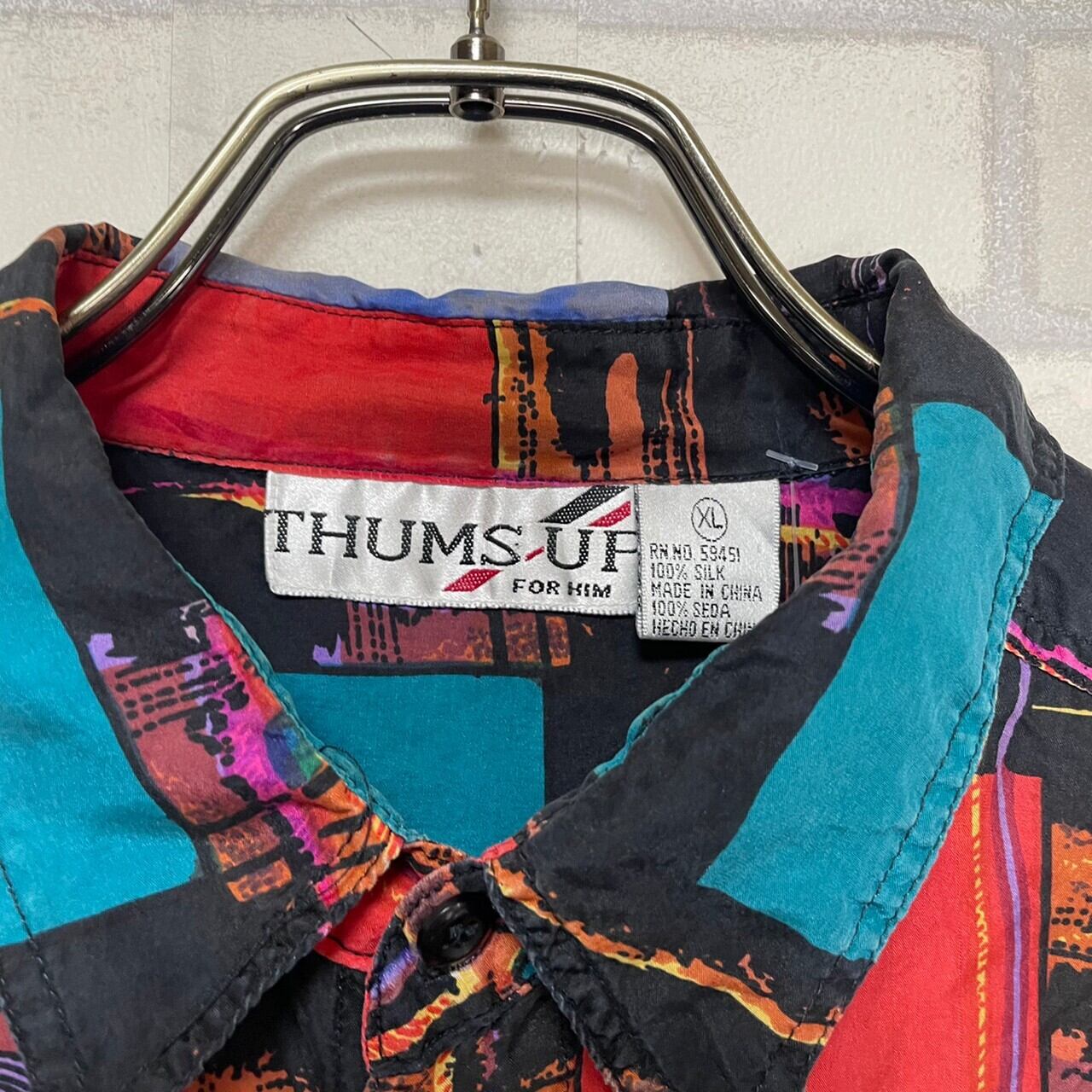 THUMS UP 半袖シルクシャツ XL シルク100% | 古着屋OLDGREEN