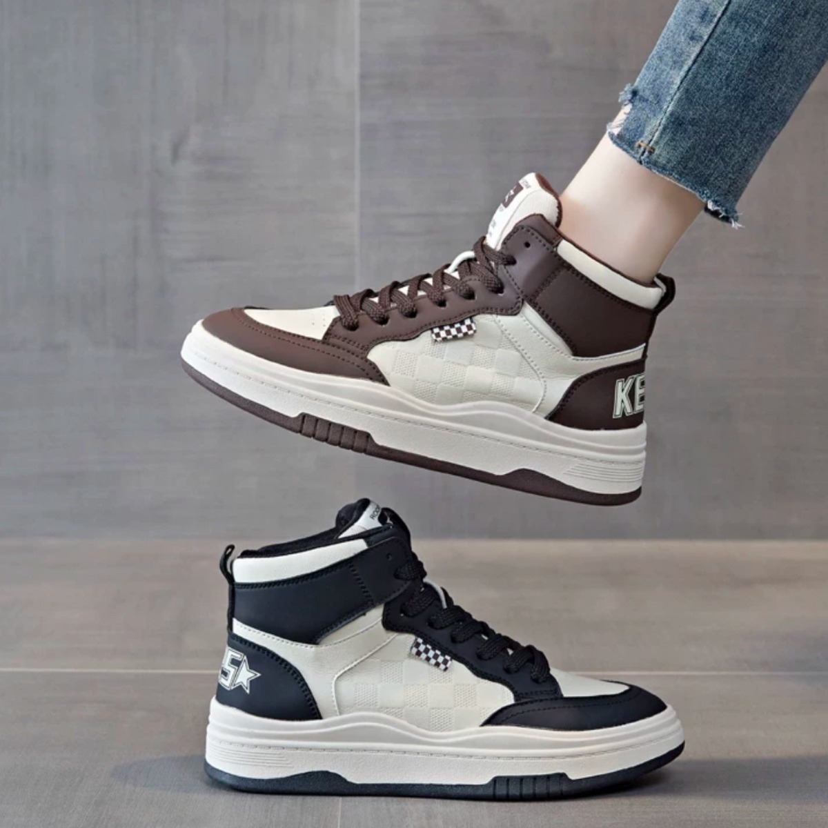 ハイカットカジュアルスニーカー 2col BL0076 | .Bliss