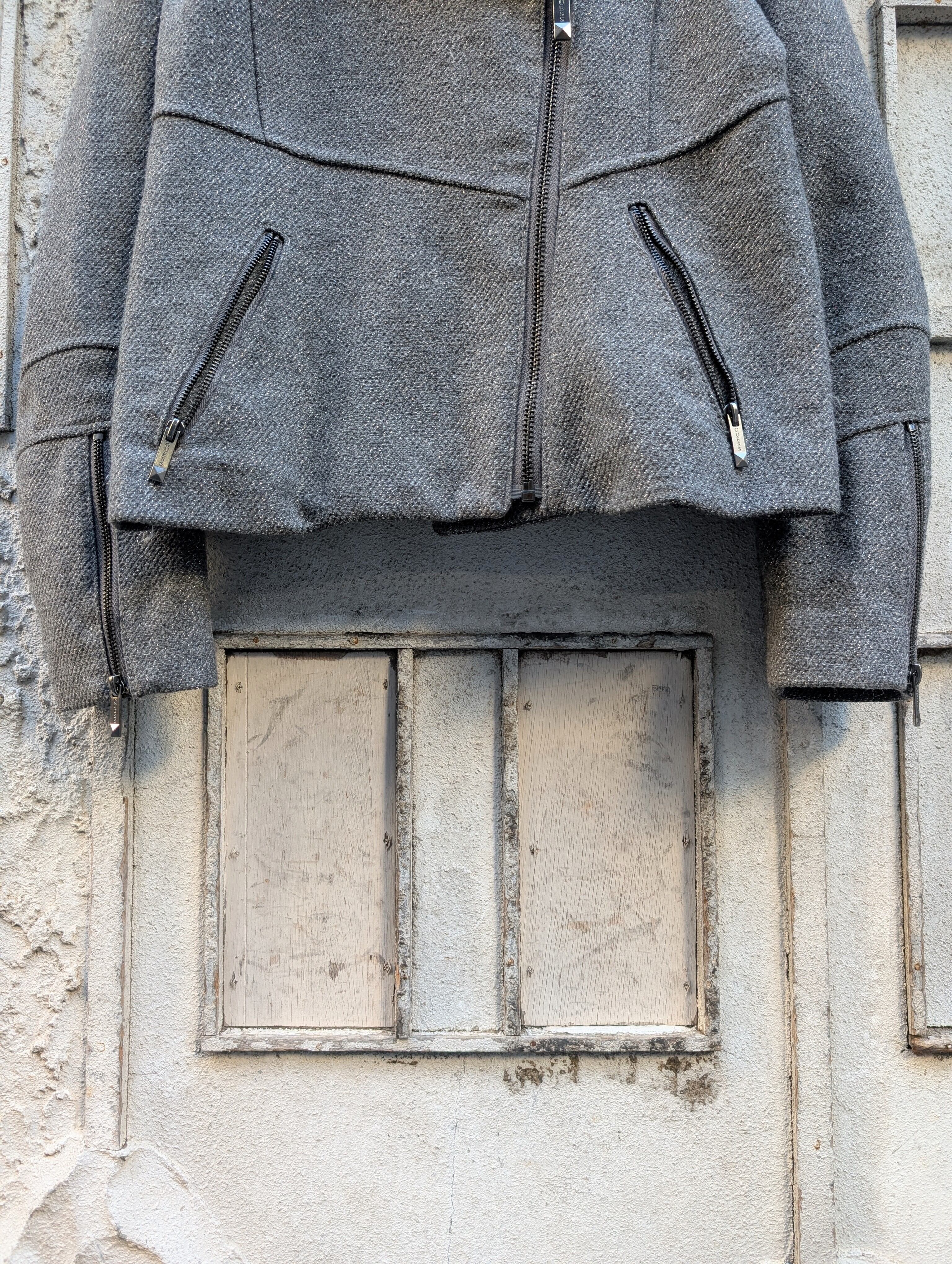 "GUESS" lame & studs design riders jacket | 深緑オンライン