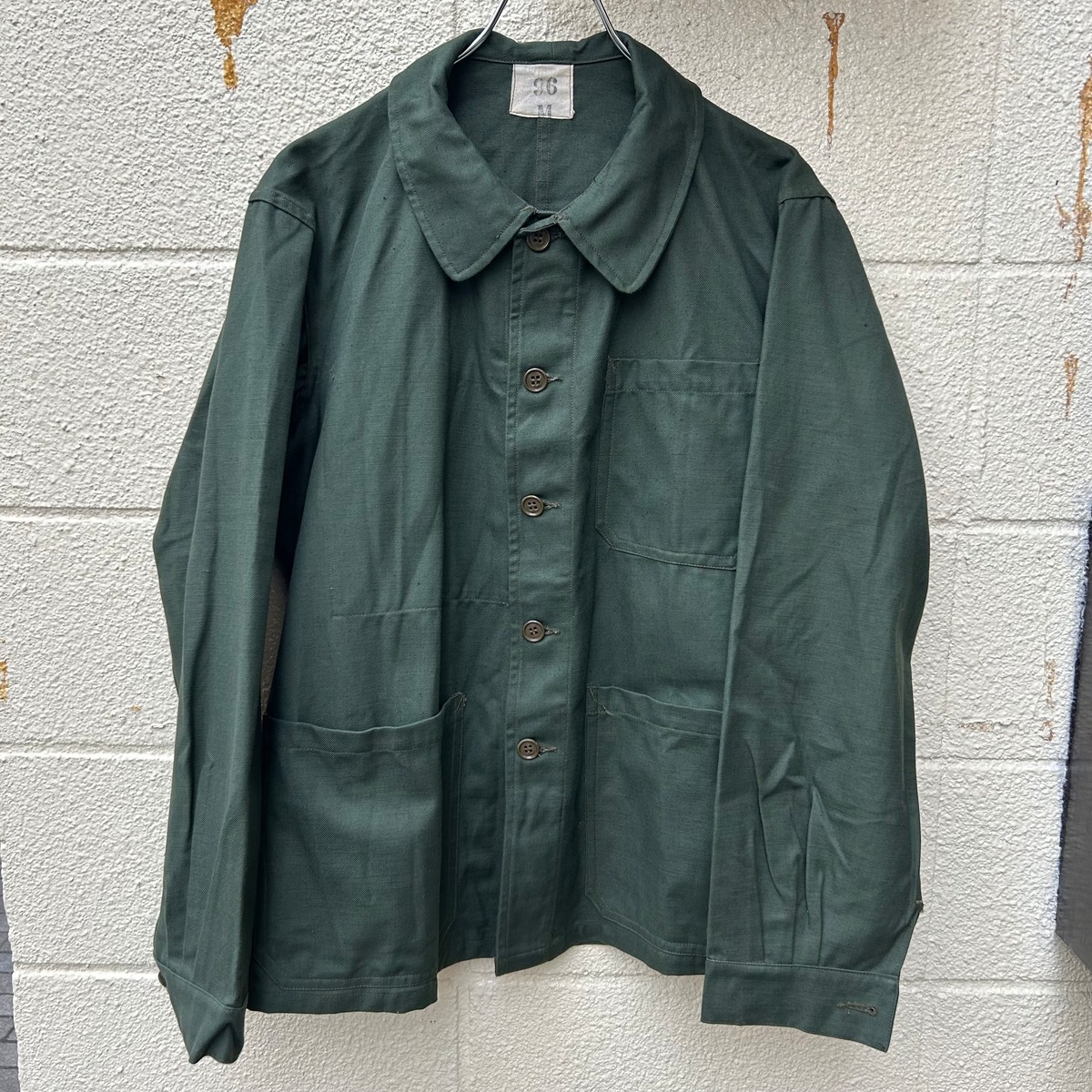 1950's French Military Khaki Cotton Twill Mechanic Work Jacket ...