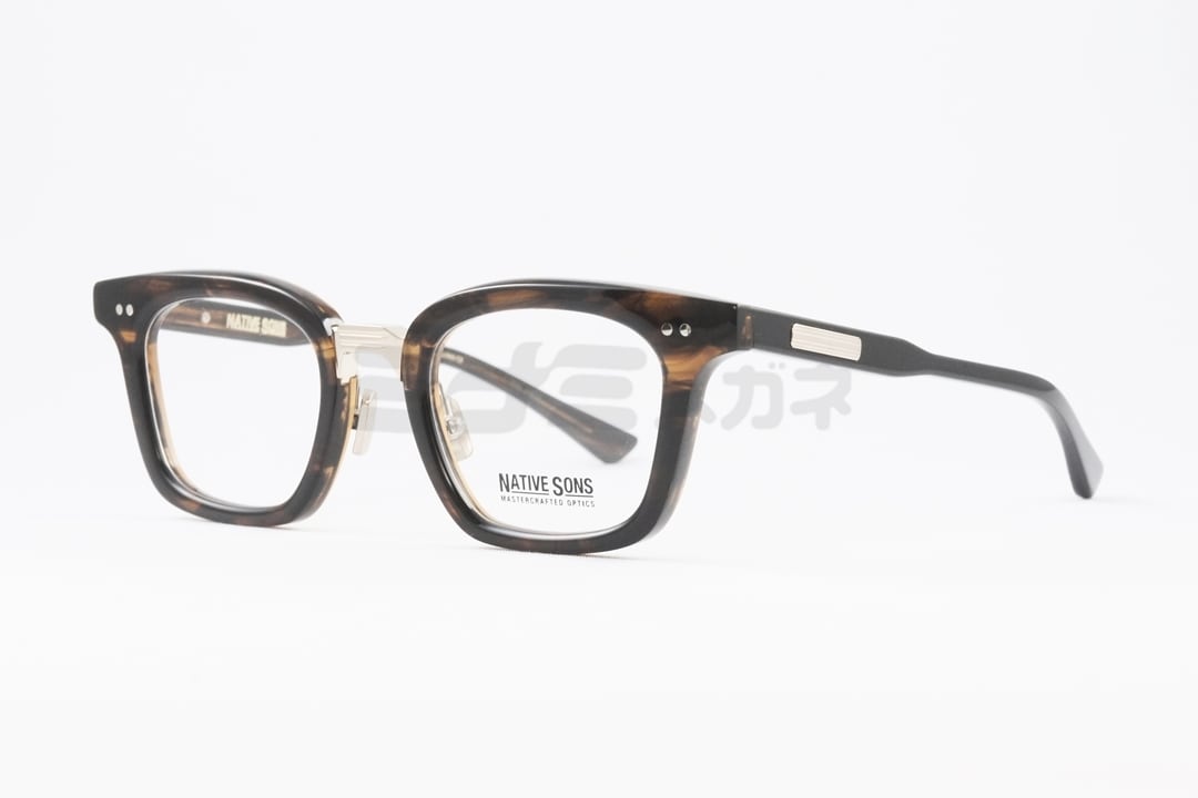 NATIVE SONS メガネ Stillman Col.Gasoline/Sun gold PM-023F ウェリントン スクエア ...