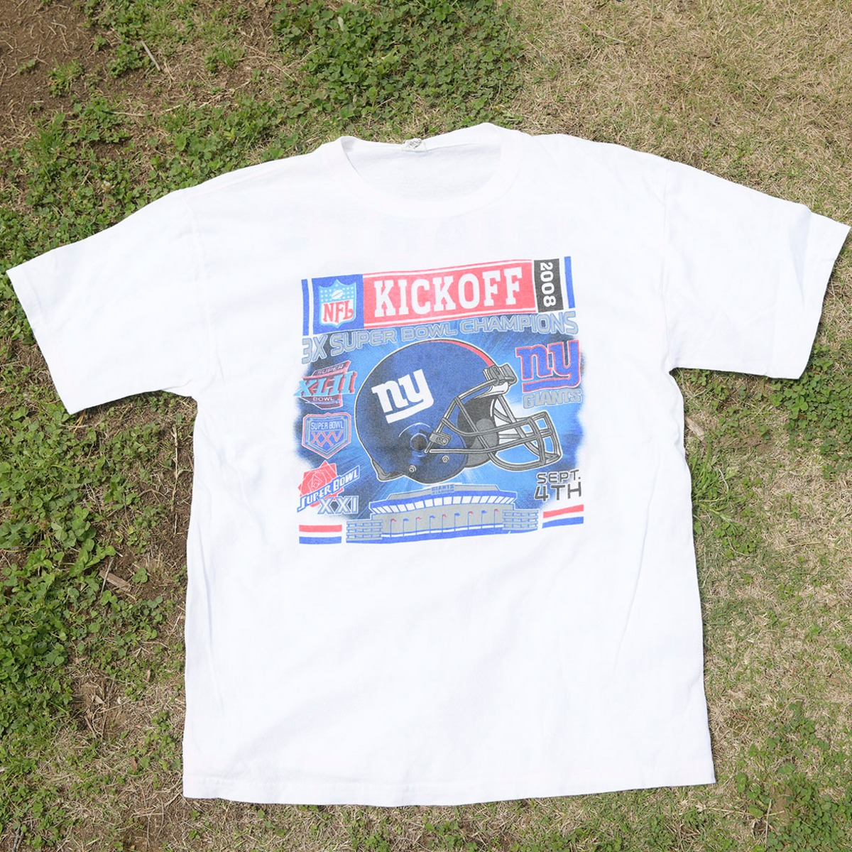 00s NFL New York Giants Kick Off T-shirt | steez 【スポーツ古着専門店】