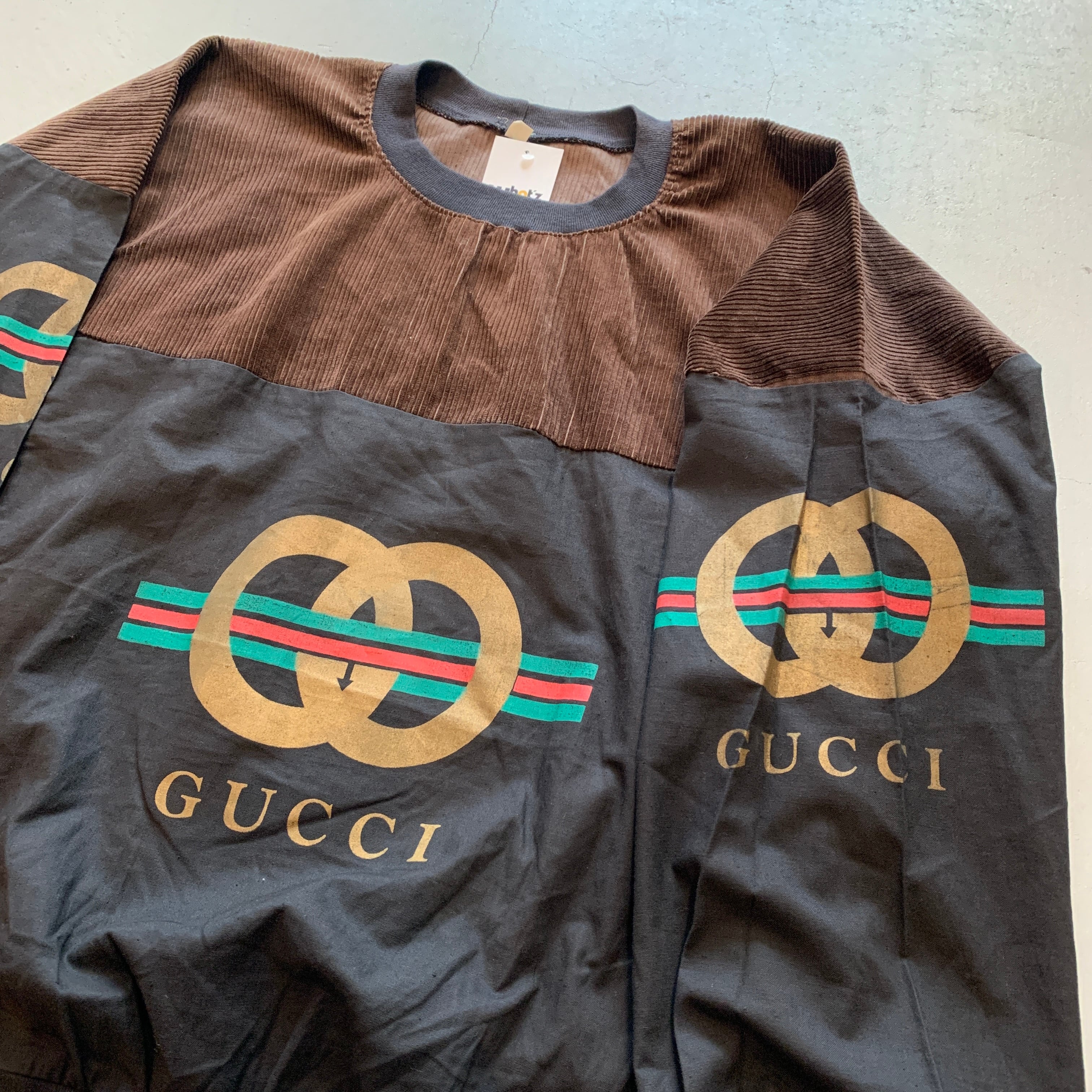80s〜90s bootleg GUCCI nylon/corduroy pullover【高円寺店】 | What’z up