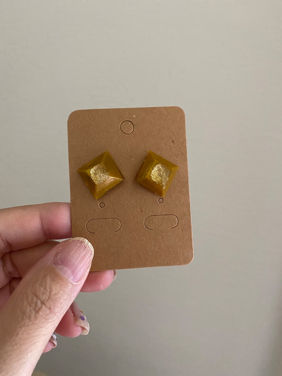 gold resin pierce | handmade pinoko_happy