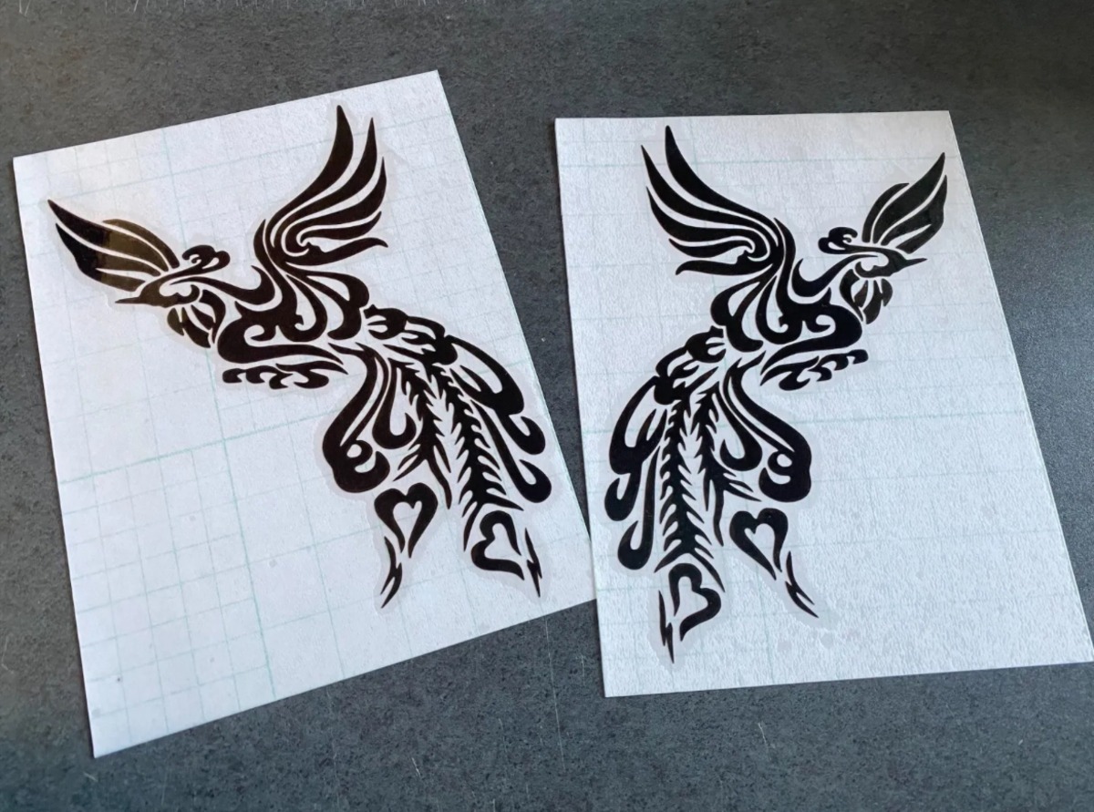 鳳凰トライバル ステッカー 左右セット《カラー選択可》送料無料 | MLA.sticker