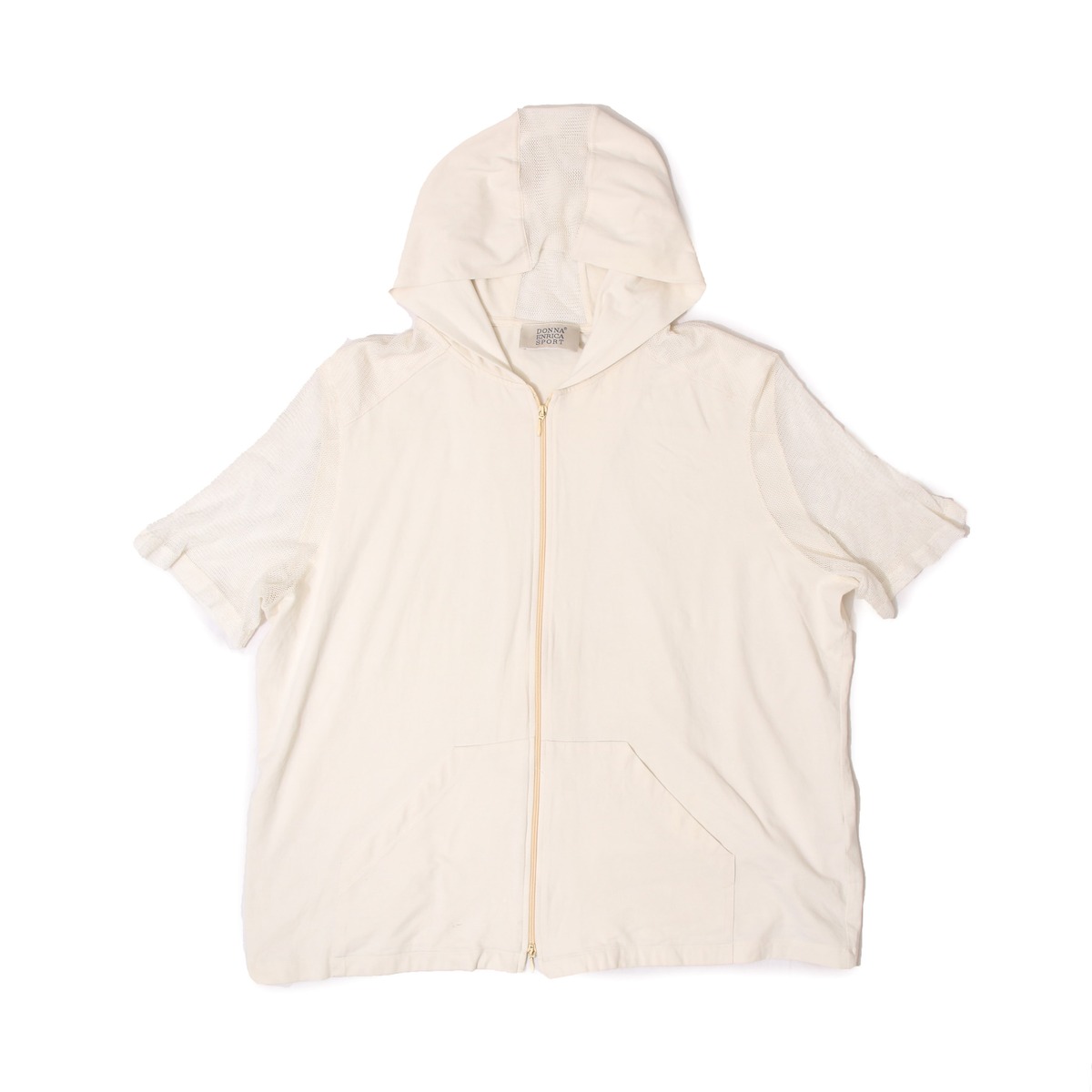 DonnaEnricaSport MeshHoodieHalfSleeveZipJacket | DAMMIT