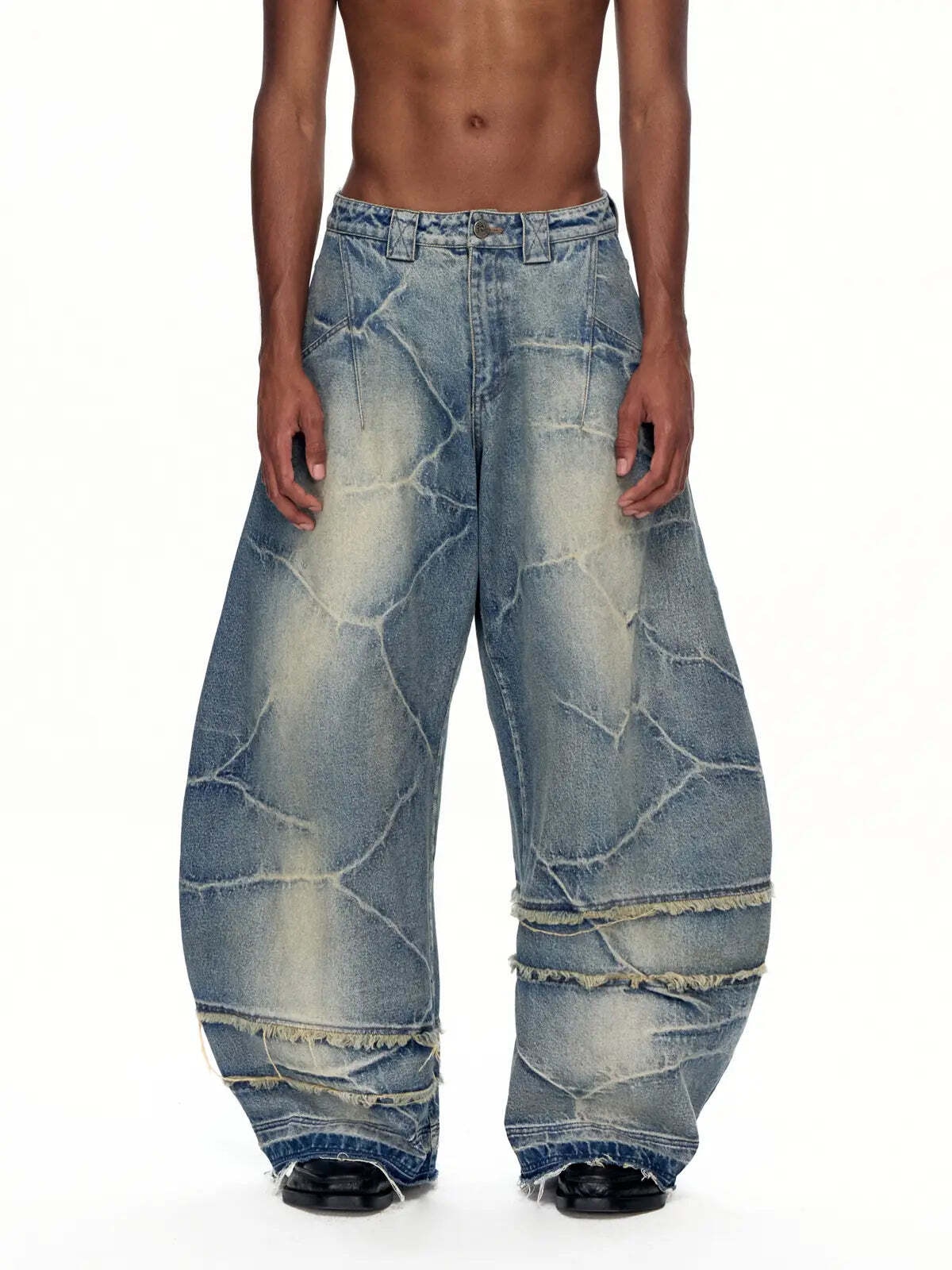 【EMOBROTHER】EMO "Circuit Burn" Curved Jeans | P3398STORE