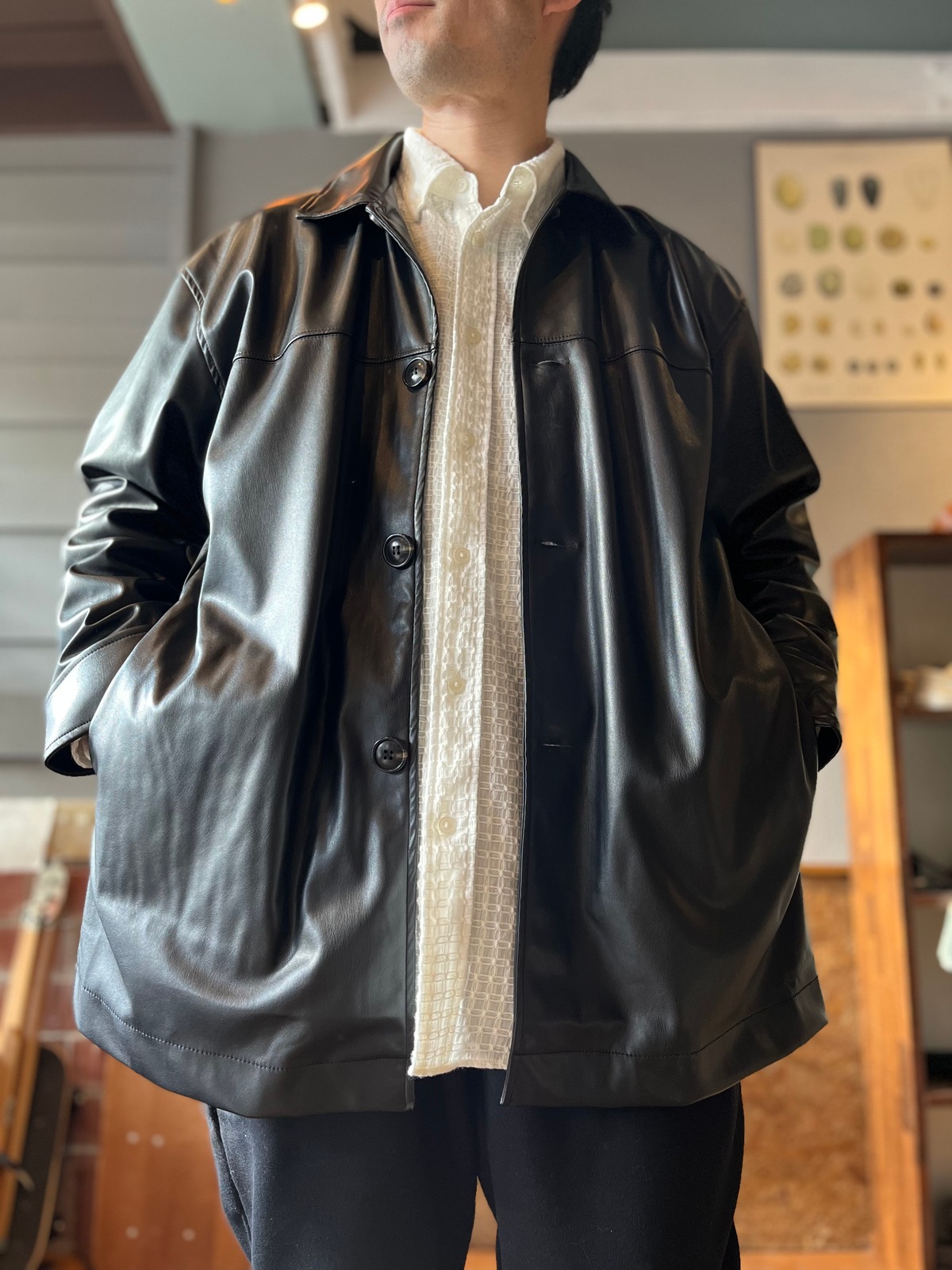 【再入荷】ロイヤルフェイクレザーカーコート（Audience） | commence