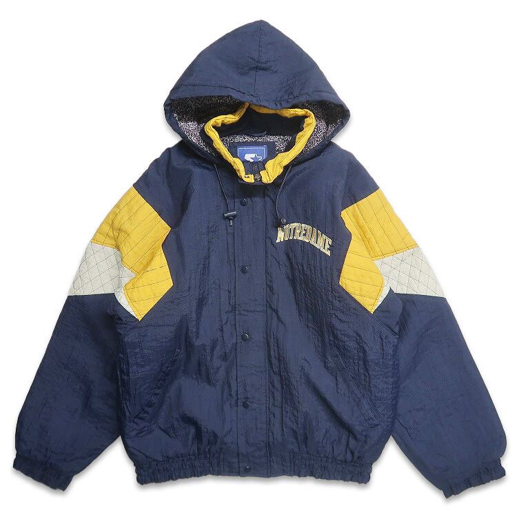 古着 90s   コットン ナイロン フーデッド ジャケット モッズ パーカー XL 古着 古着 90年代 STARTER スターター ノートルダム フットボール カレッジ