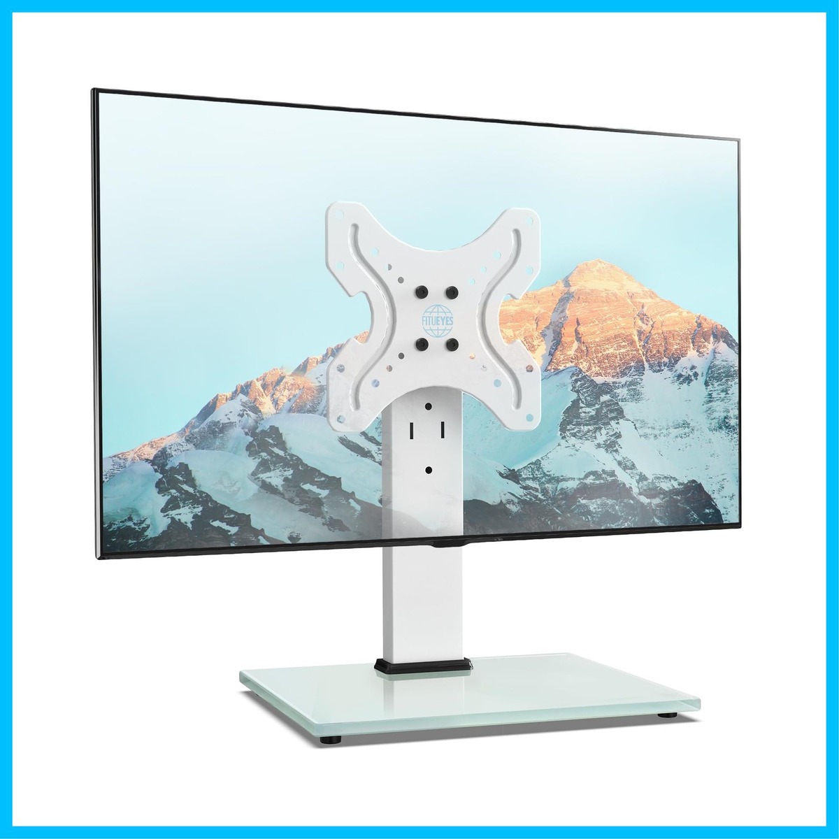 【在庫処分】FITUEYES ユニバーサルテレビスタンド 19~42インチ対応 卓上用 高さ調節可能 ラック回転可能 ホワイト | ROOMin