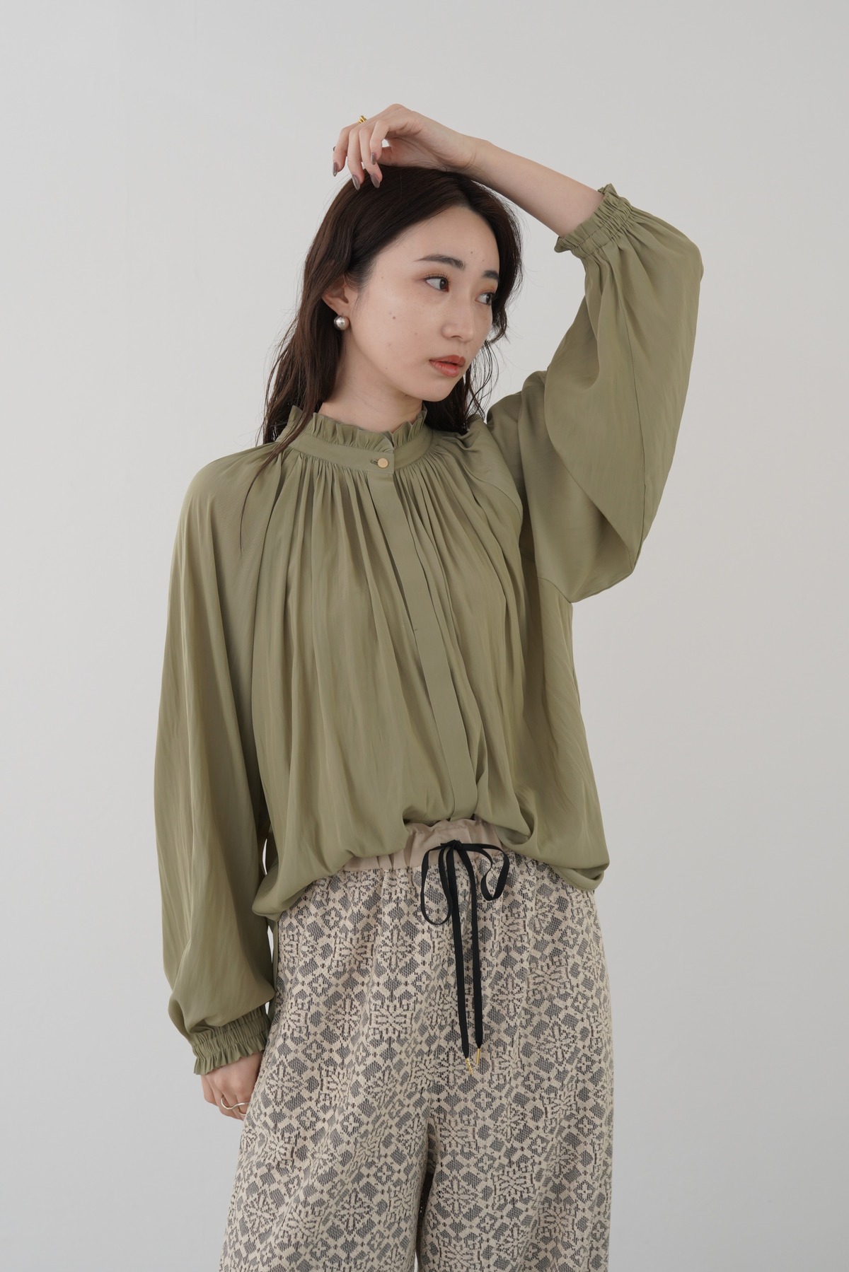 -minkchair-割繊ギャザーフリルBL 15903 | minkchair&FOSI.(ミンクチェア＆フォーシ)｜きれいめ大人カジュアルファッション通販