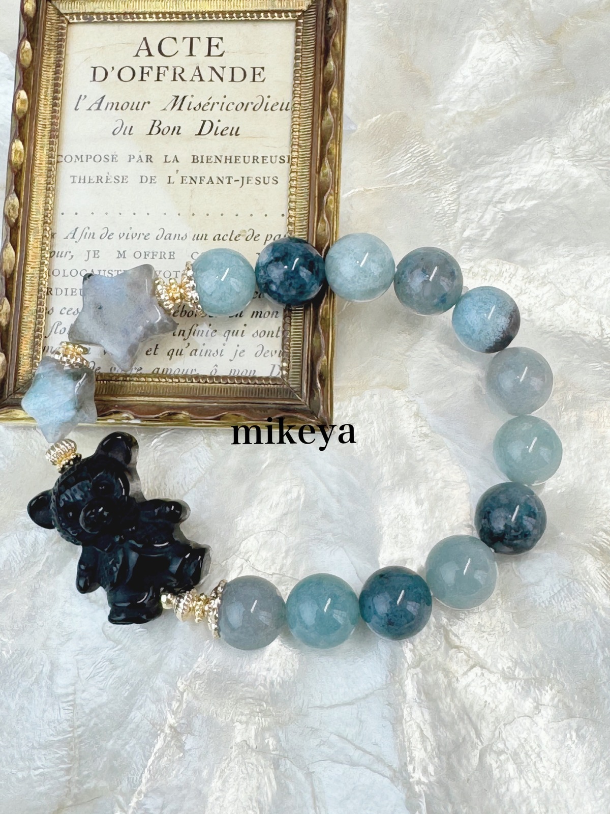 ブラックオブシディアン（クマ） ラブラドライト（星） トロレアイト | MIKEYA