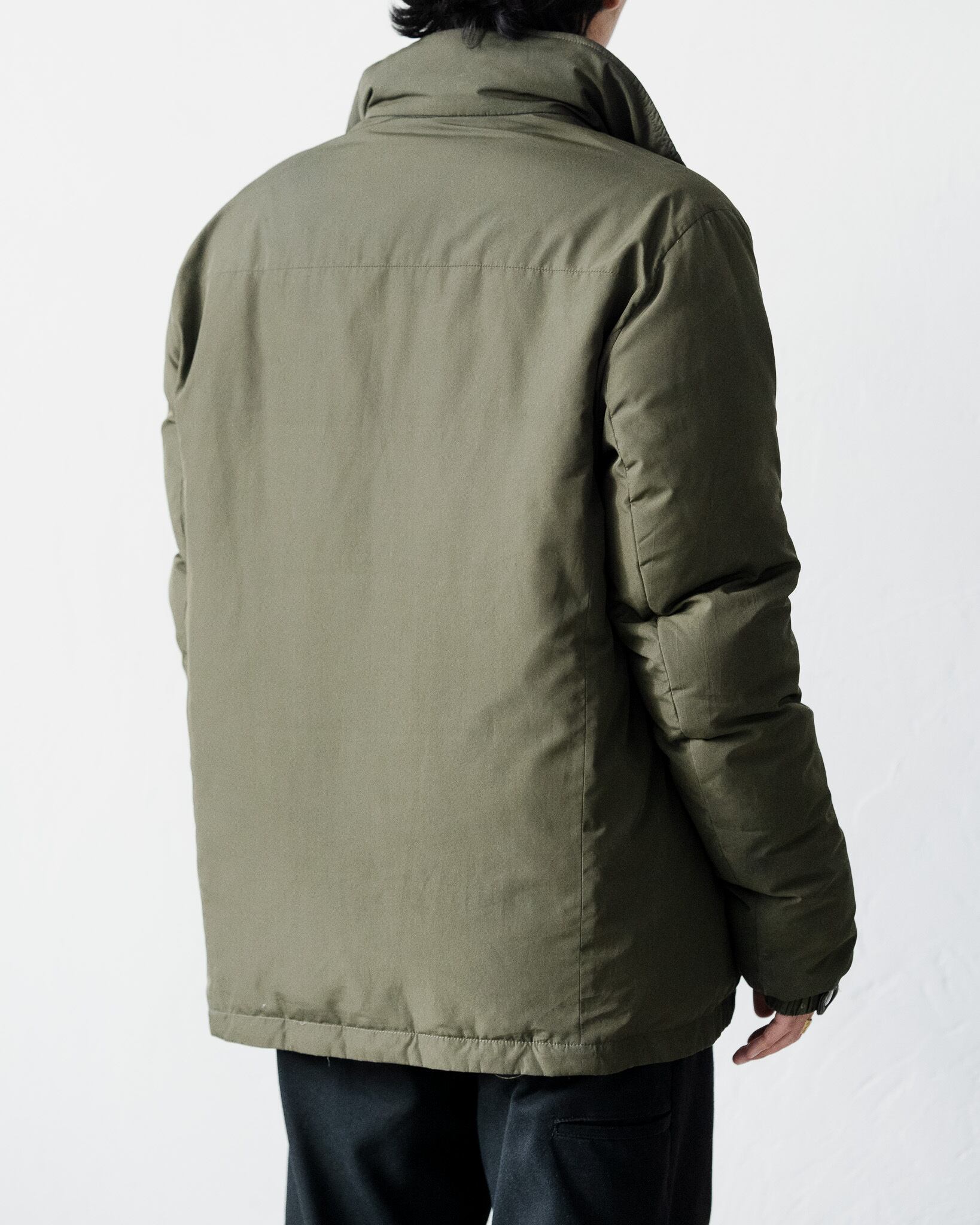 [12AW] "JIL SANDER" Inside Print Leather Contrasted Puff Jacket ...