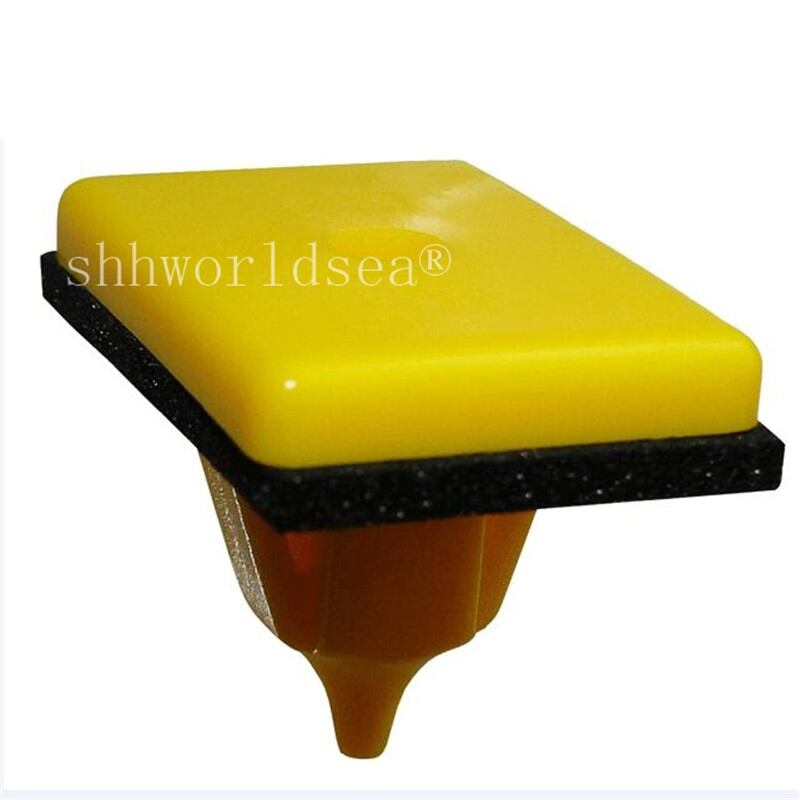 100pcsイエローフェンダーロッカーモールディングナイロンナット付きシーラープラスチックファスナークリップ87759-27000 ...