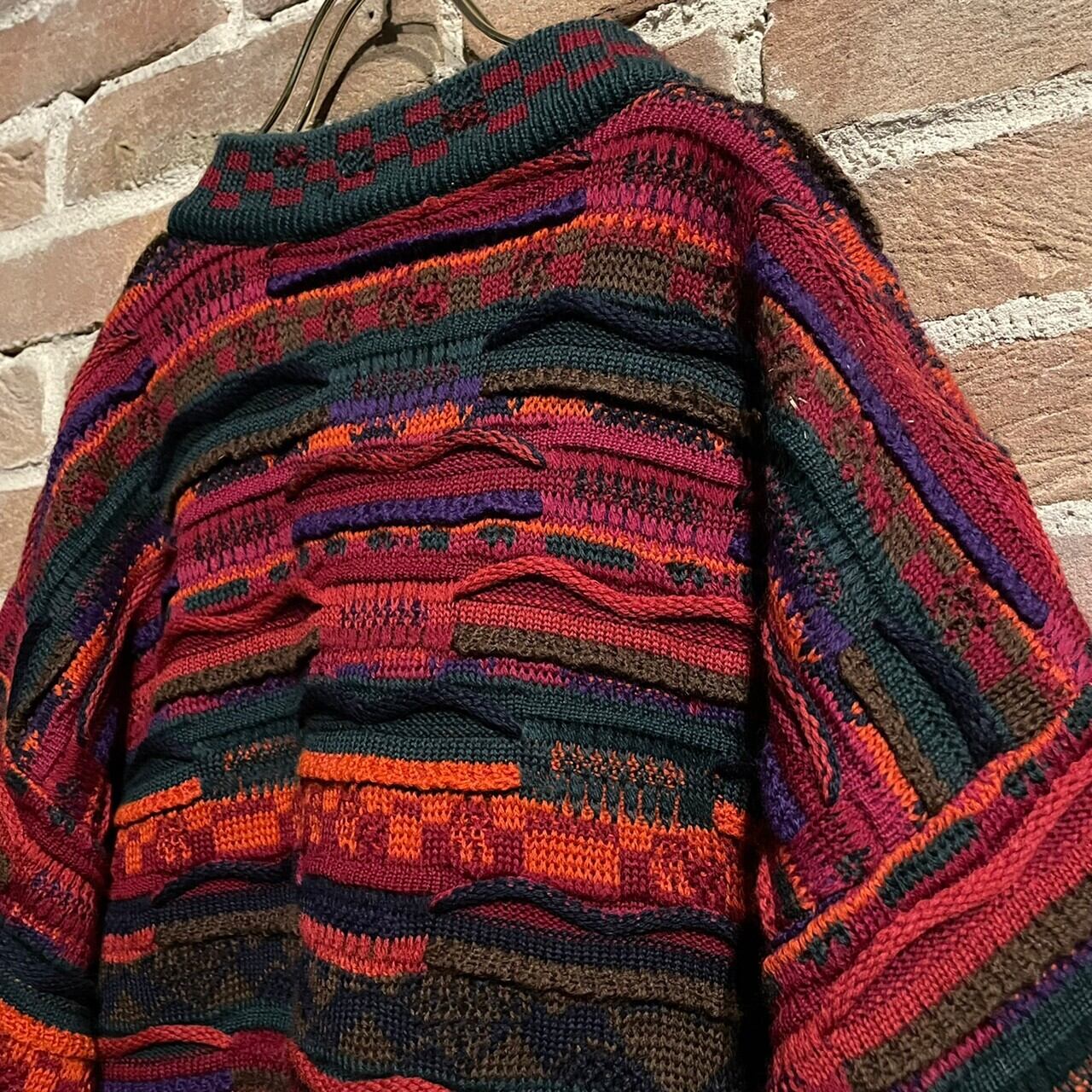 【Caka act3】"COOGI" Vintage Loose 3D Knit | Caka(カカ）下北沢古着屋、セレクトショップ