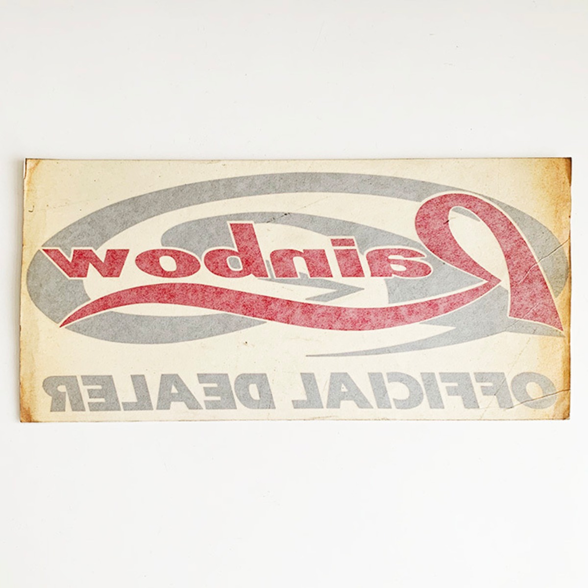 Rainbow Fin Official Dealer Sticker | HOT ORANGE