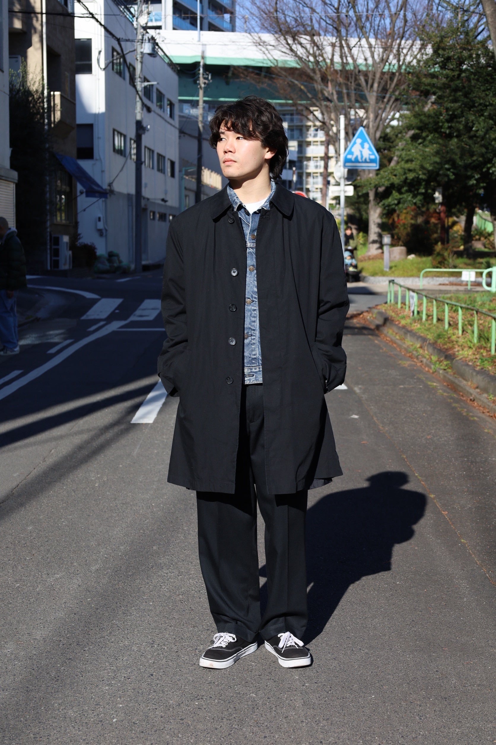 90's calvin Tuck Slacks "Poly Rayon Acrylic" （W32 L28） | CALM